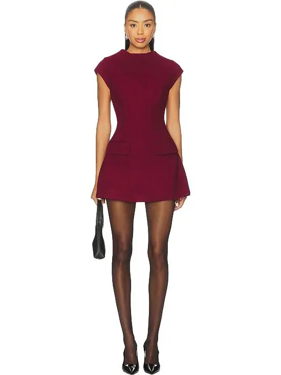 Line & Dot Noelia Mini Dress - Bordeaux