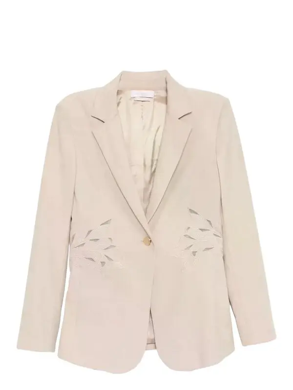 SAIID KOBEISY Embroidered Blazer - Neutrals