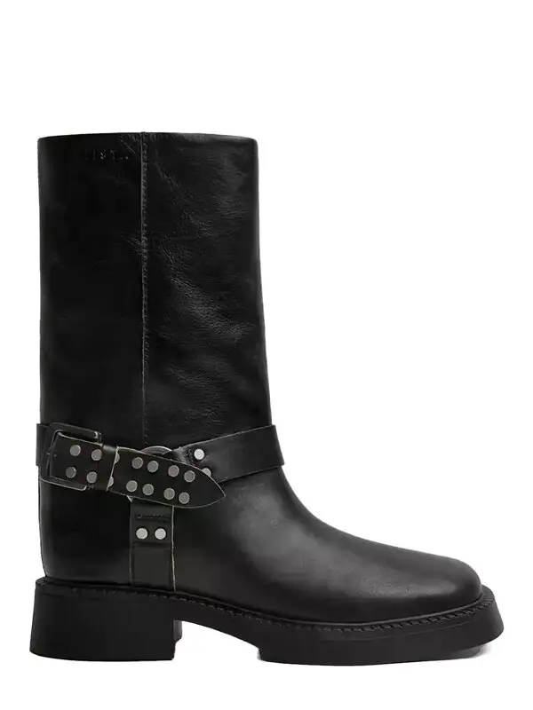 MIISTA Maitea Studded Biker Boots - Black