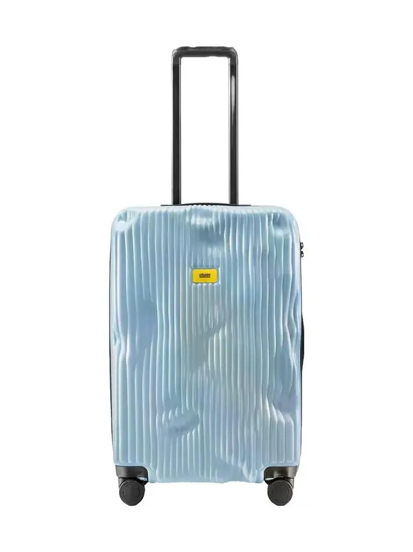 CRASH BAGGAGE Logo-detail Striped Suitcase - Blue