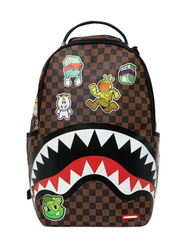 SPRAYGROUND Checked-pattern Backpack - Brown