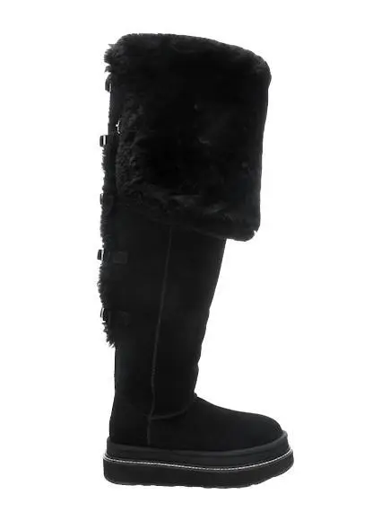 UGG X Sacai Thigh High Boots - Black