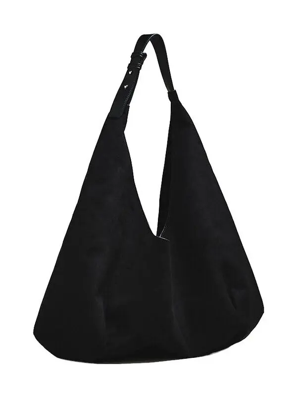 Anthropologie Faux-suede Slouchy Tote - Black