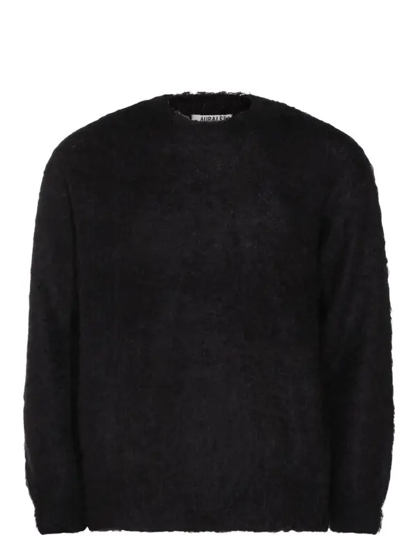 Auralee Mohair Knitwear - Ink Black