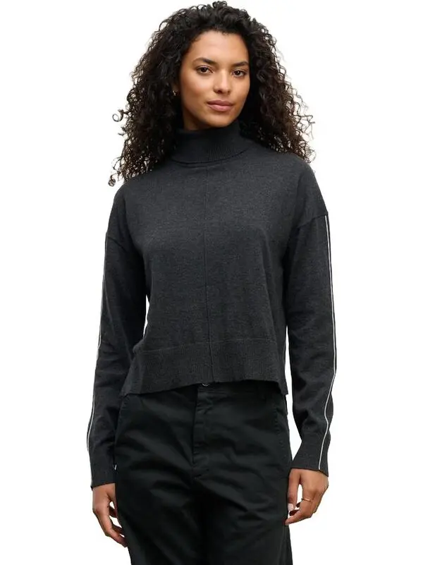 Velvet By Graham & Spencer Libra Turtleneck Sweater - Gray