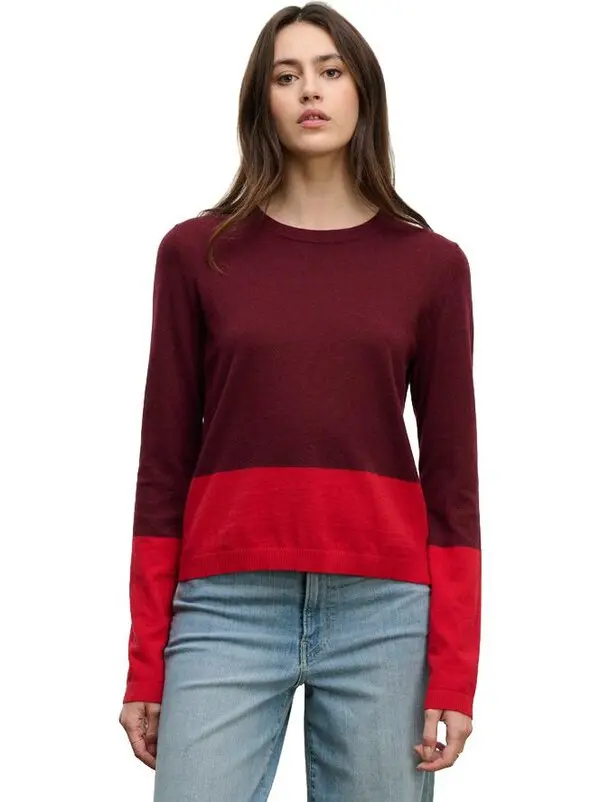 Velvet By Graham & Spencer Roxy Cotton Cashmere Sweater - Natural