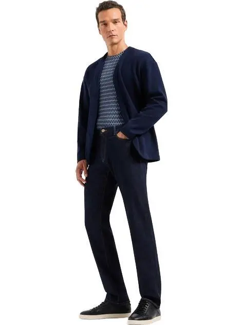 Giorgio Armani Five-pocket Stretch-cotton Denim Trousers - Blue