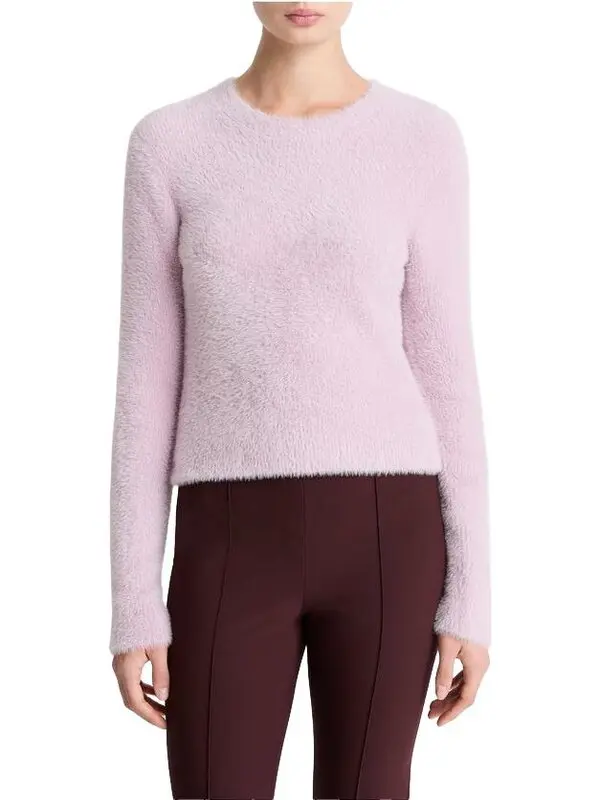 Vince Eyelash Knit Crew Neck Sweater - Natural