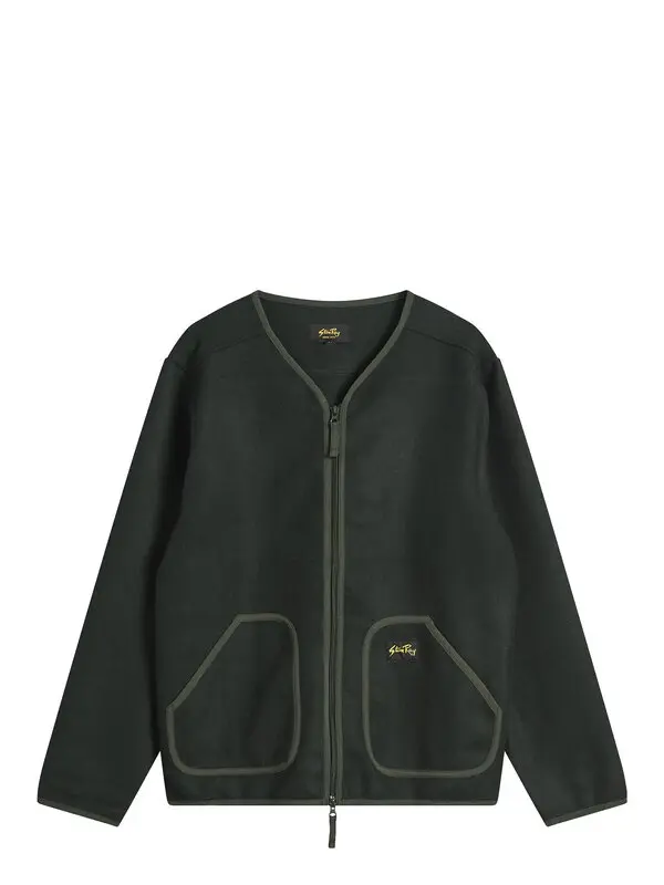 STAN RAY Wool Fleece Cardigan - Botanical Green