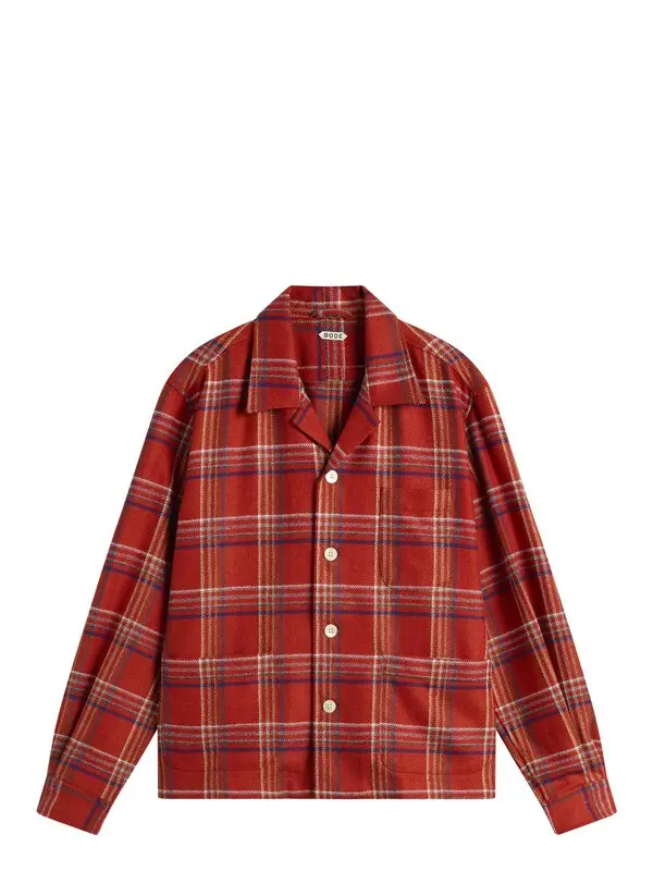 BODE Gable Plaid Overshirt - Red