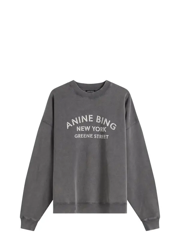 ANINE BING Miles Ny Sweatshirt - Washed Black