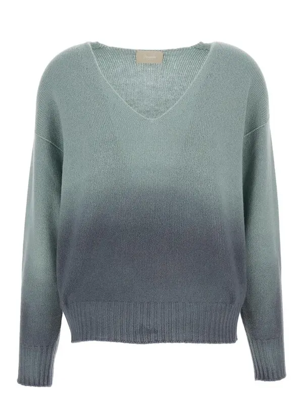 DRUMOHR Faded V-neck Sweater - Green