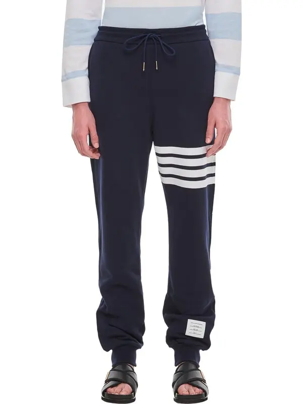 Thom Browne Classic Jogging Pants With Printed Stripes - Blue