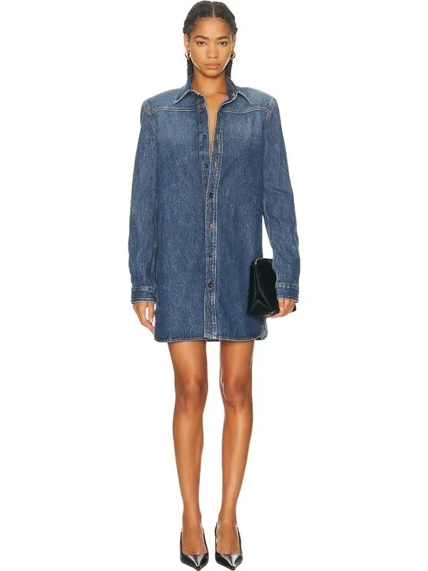 HAIKURE Sue Shirt Dress - Authentic Dark Wash