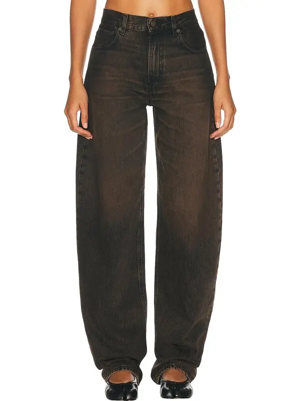 HAIKURE Bibi Wide-leg Jeans - Brown Black