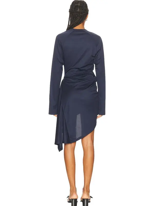 JADE CROPPER Draped Twisted Sport Dress - Dark Navy