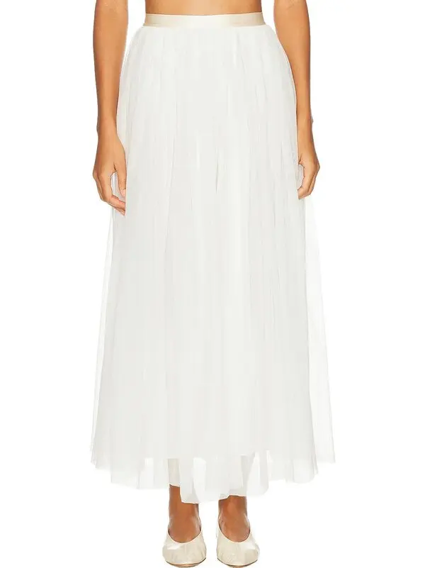 BODE Tulle Tea Skirt - White