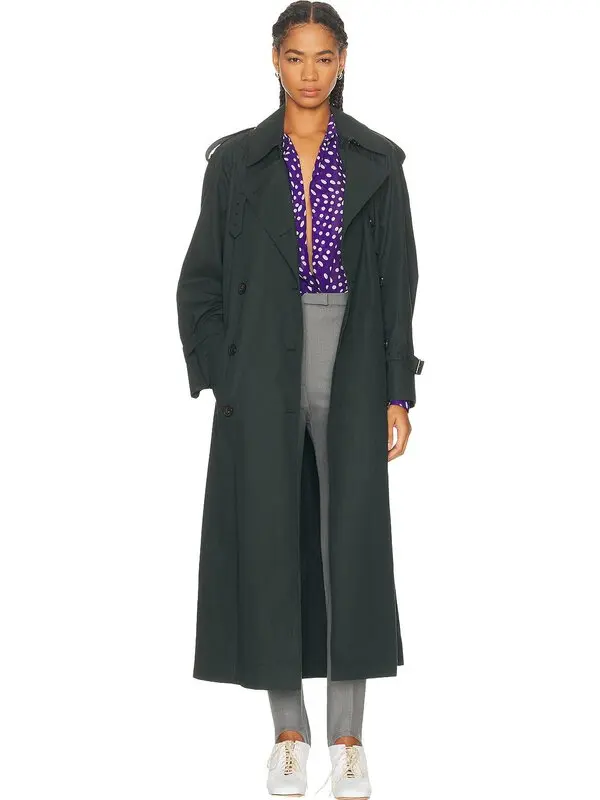 Dries Van Noten Ristos Coat - Dark Green