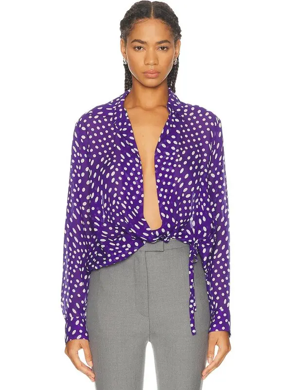 Dries Van Noten Cedal Shirt - Purple