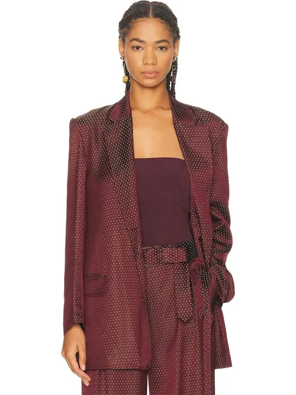 Dries Van Noten Bastis Jacket - Burgundy