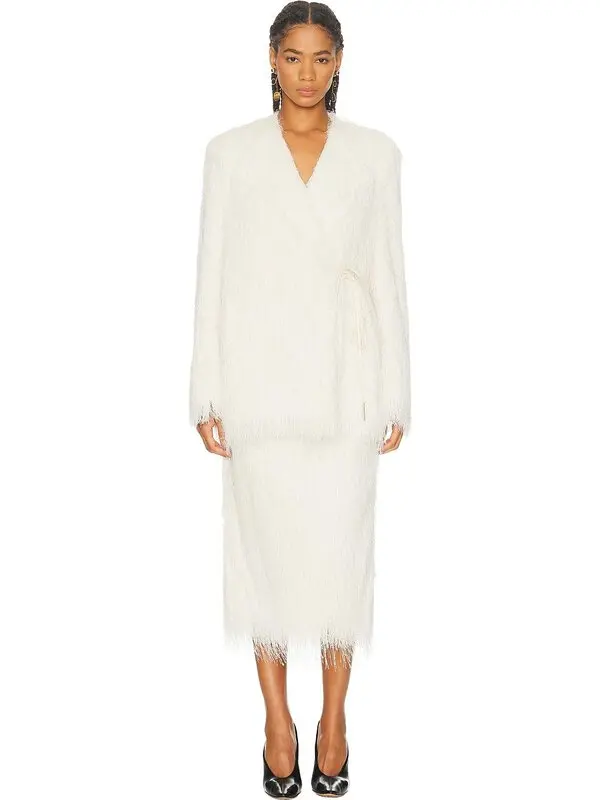 Dries Van Noten Rivla Short Coat - White