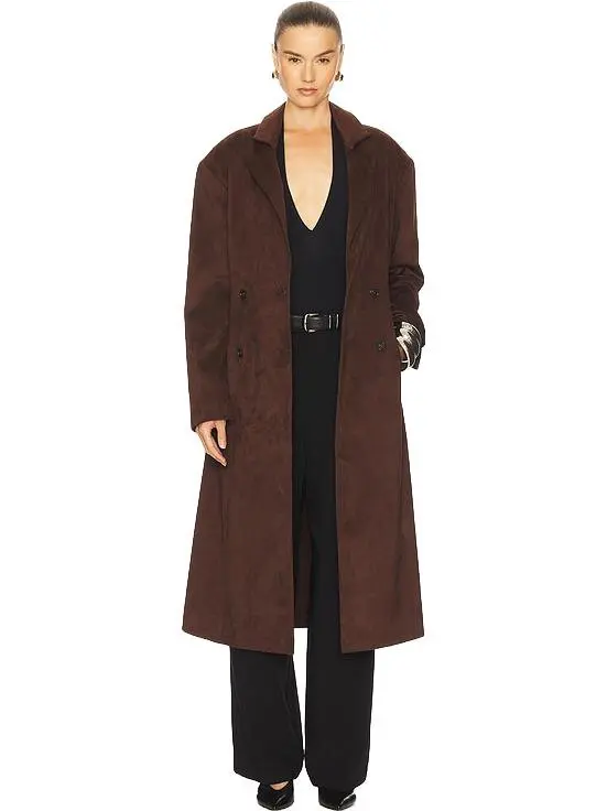 LAMARQUE Devikana Trench Coat - Chocolate