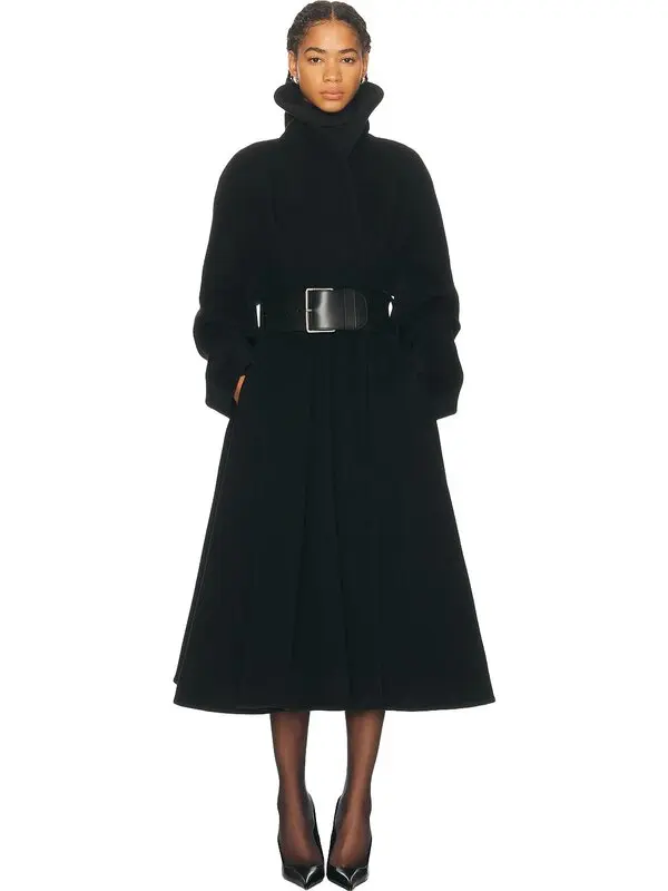 Balenciaga Wrap Coat - Black