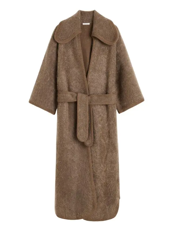 BY MALENE BIRGER Mirano Wrap Coat - Chocolate Chip