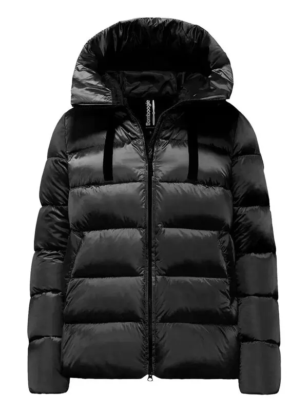 BOMBOOGIE Hooded Down Jacket - Black