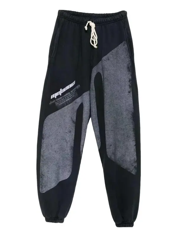 RRR123 Graphic-print Track Pants - Black