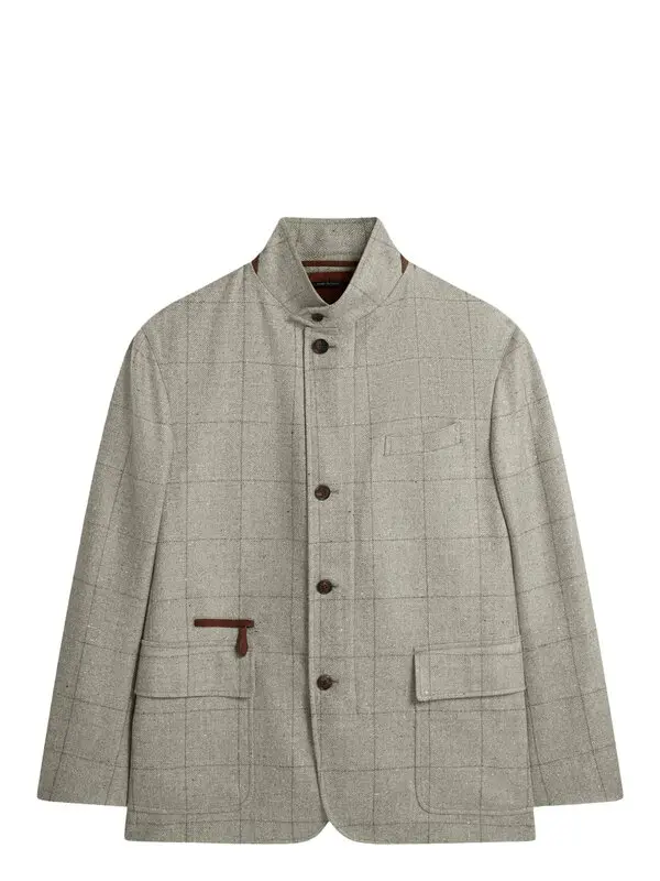 Dunhill Wool-silk Herringbone Travel Jacket - Grey