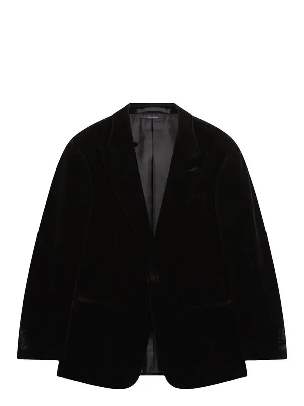 Dunhill Supima Cotton Velvet Evening Suit Jacket - Black