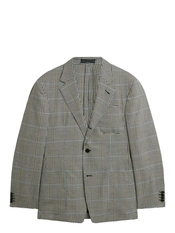 Dunhill Merino Wool Gingham Cavendish Blazer - Ivory