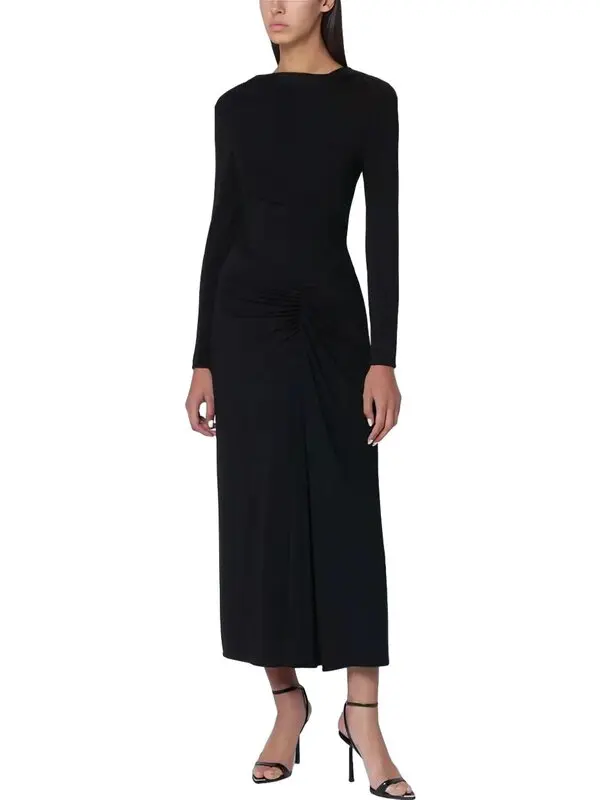 Simkhai Midi Ruched Dress - Black