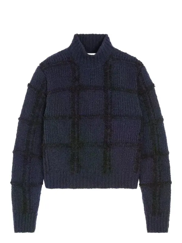 Dries Van Noten High-neck Long Sleeve Sweater - Blue