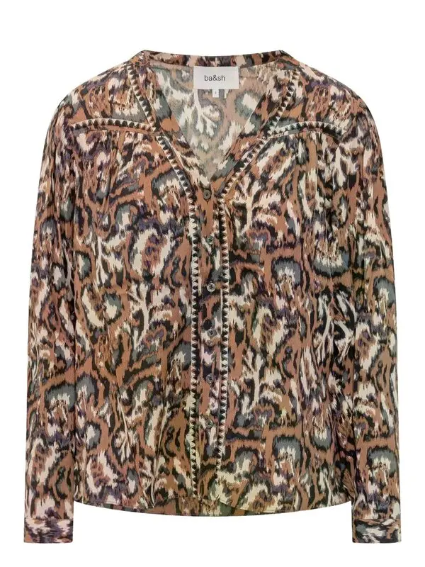 Ba&sh Onada Printed Shirt - Brown