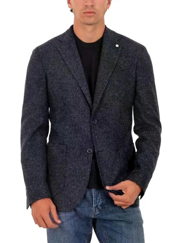 L.B.M. 1911 Buttoned Blazer - Blue