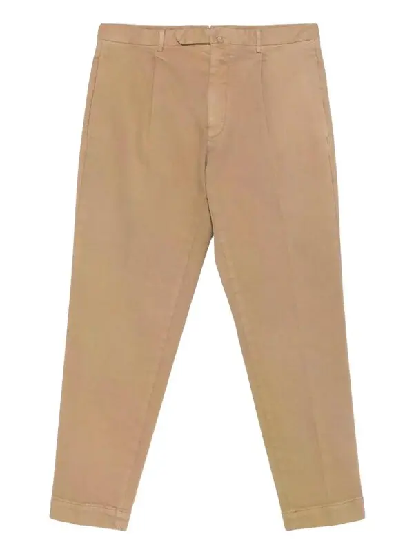 DELL'OGLIO Pleated Trousers - Brown