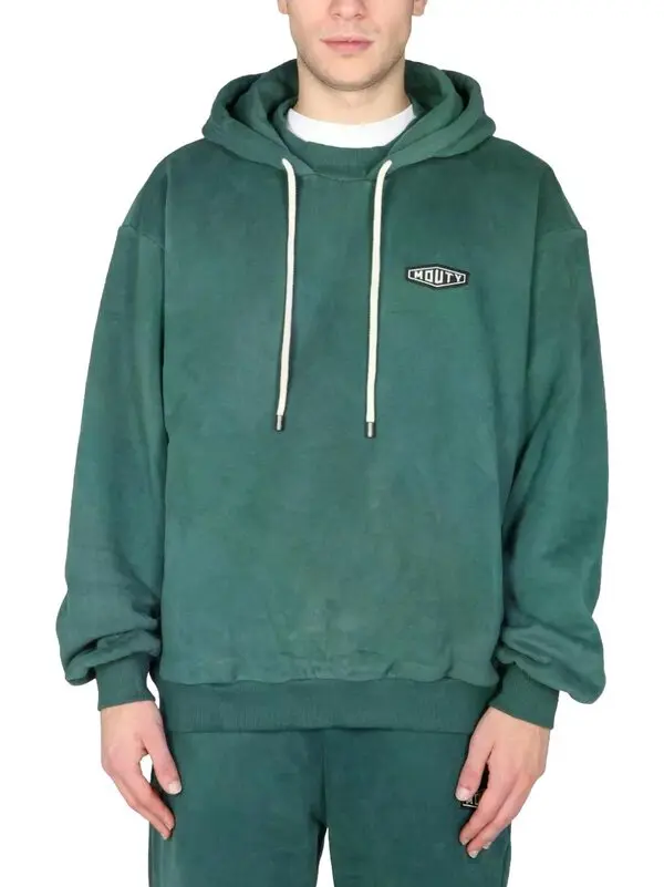 MOUTY Logo-patch Hoodie - Green