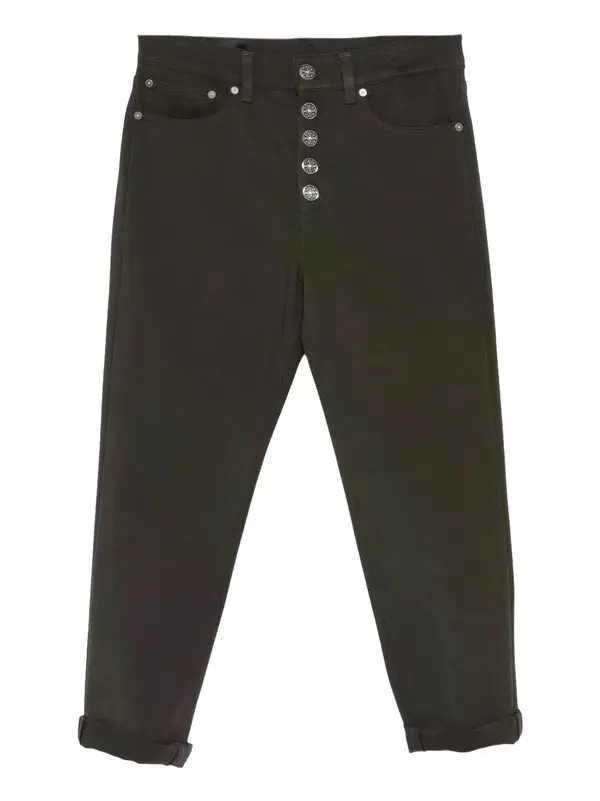 DONDUP Button Trousers - Brown
