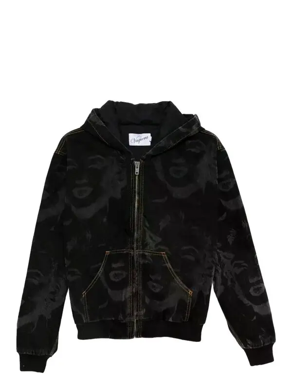 Vaquera Printed Hooded Jacket - Black
