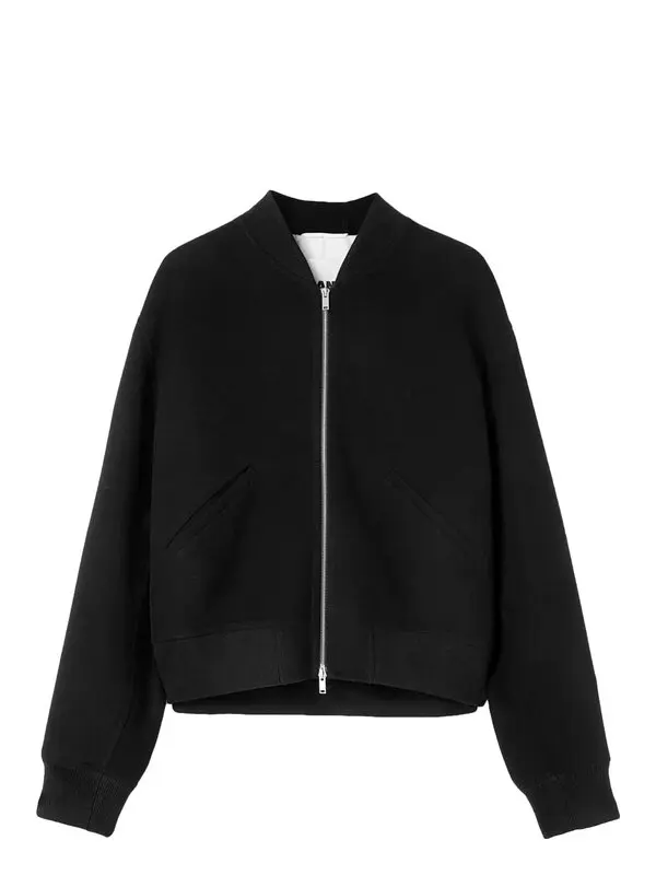 JIL SANDER Zip-up Cashmere Jacket - Black