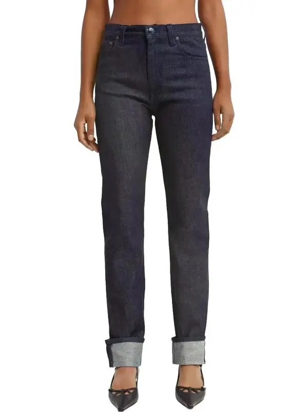 Victoria Beckham Five-pocket Straight Leg Trousers - Blue