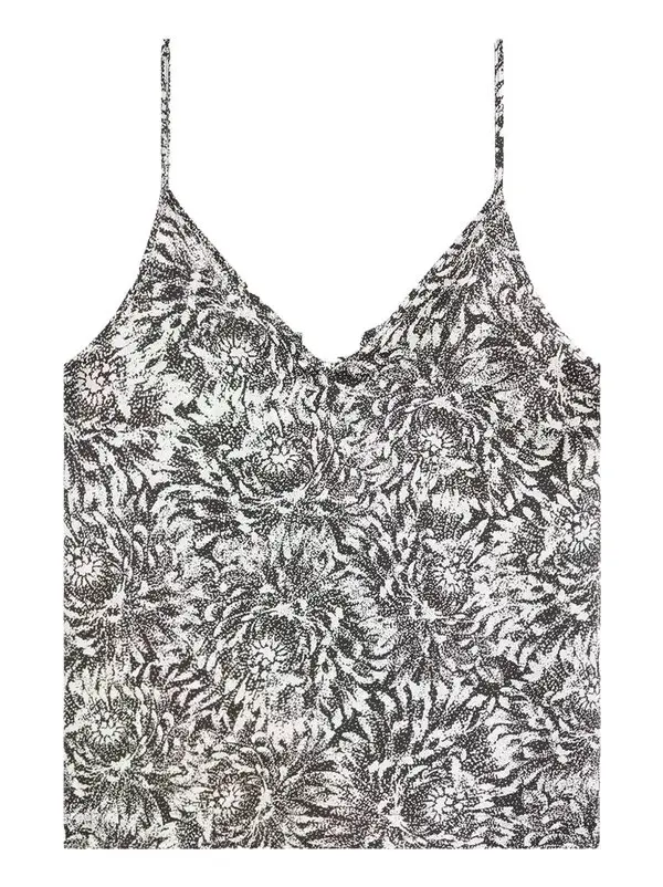 Dries Van Noten Printed Silk Top - Neutrals