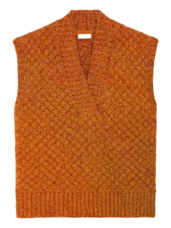 Dries Van Noten V-neck Vest - Orange
