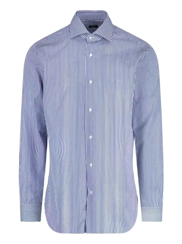 BARBA NAPOLI Striped Shirt - Blue