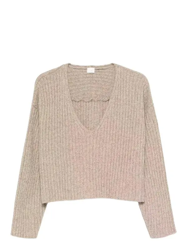 C.T.PLAGE V-neck Sweater - Neutrals