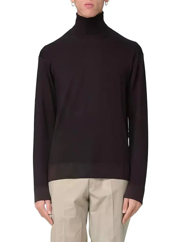 PAOLO PECORA Roll Neck Sweater - Brown