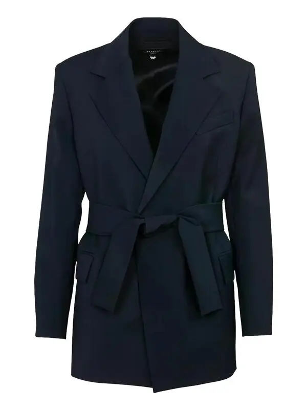 Max Mara Teso Belted Blazer - Blue