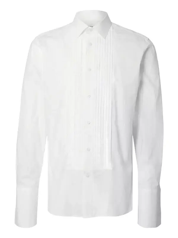 SELECTED Pleated Buttoned Shirt - White